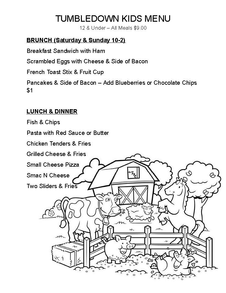 Menu | Tumbledown Farm to Fork
